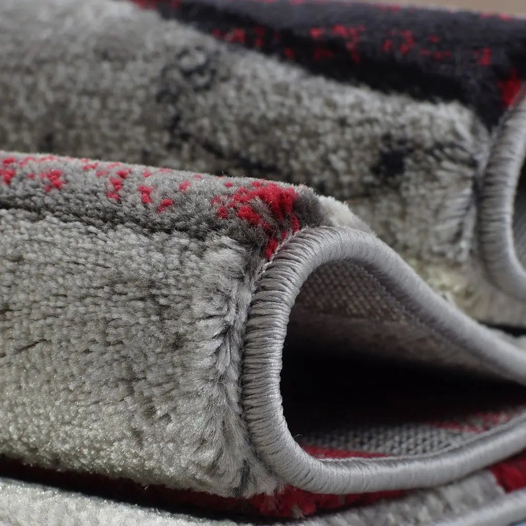 Adonis Currant Red Grey Area Rug – LaDole Area Rugs